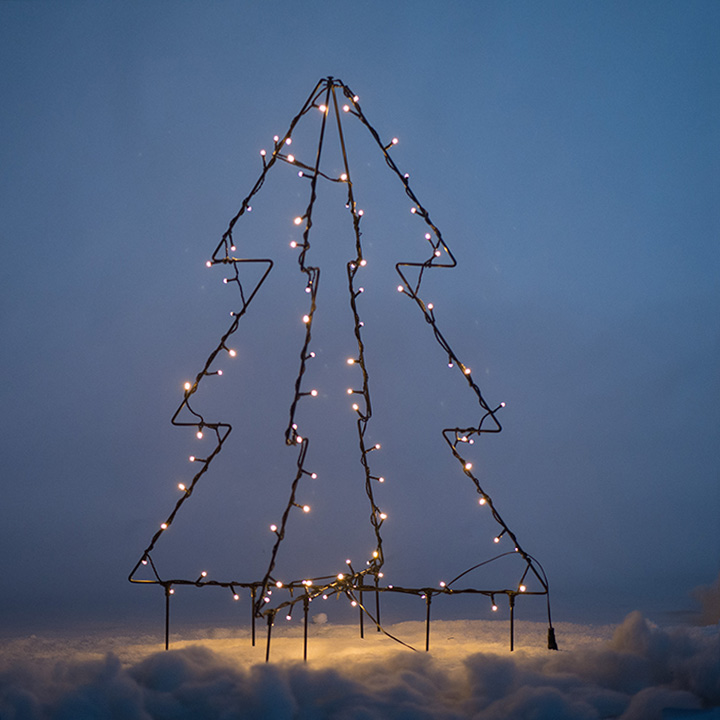 LED 3D Wire Form Tree Set Of 2_我的网站