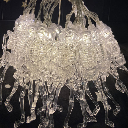 LED Halloween Decorative Skeleton String Lights_我的网站